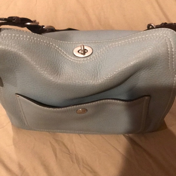 Coach | Bags | Coach Light Blue Shoulder Bag Signs Of Wear | Poshmark